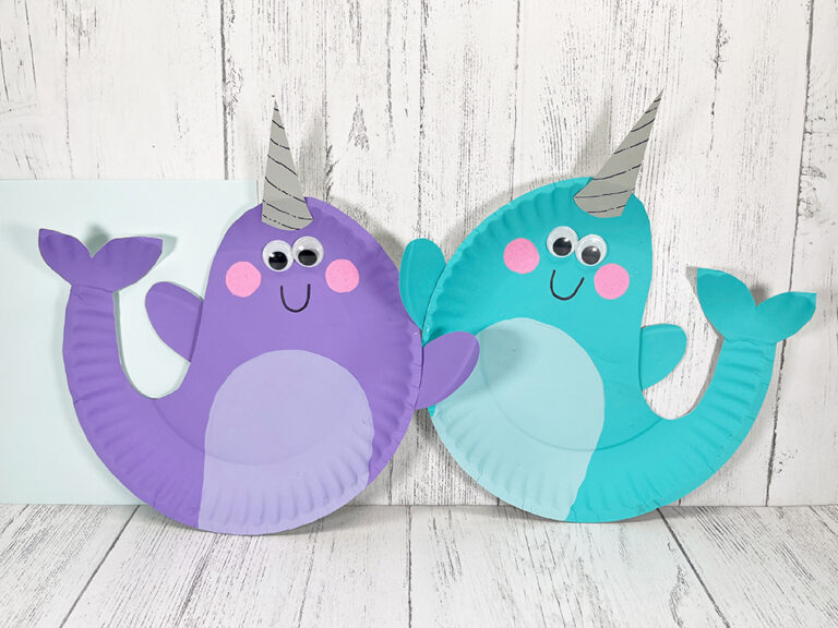 DIY Paper Plate Narwhal Craft for Kids - Winter Arctic Fun!